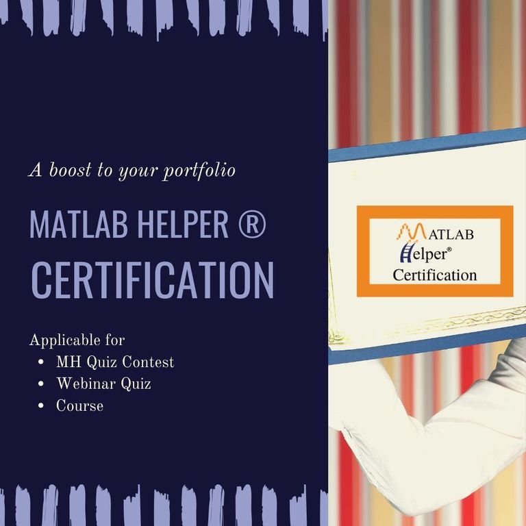 Book Certificate | Course | Webinar | Quiz | MATLAB Helper