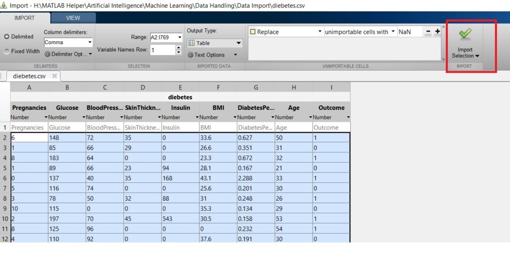Importing Data Interactively into MATLAB – MATLAB Helper