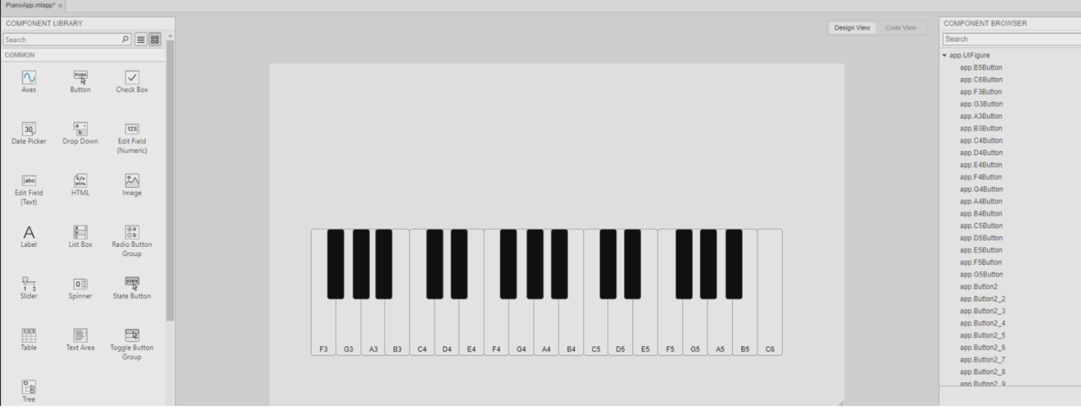 Blog | Piano Application With App Designer | MATLAB Helper