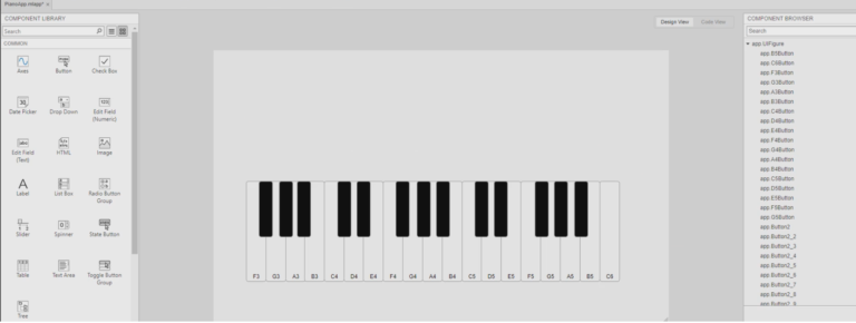 Blog | Piano Application With App Designer | MATLAB Helper