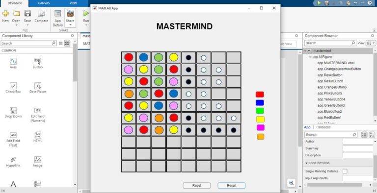 Blog | Mastermind Game With App Designer | MATLAB Helper